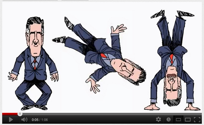 Animated Editorial Cartoon: ‘Mitt the Flip-Flopper’