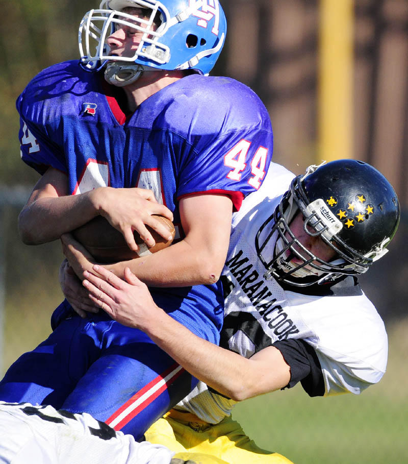 HIGH SCHOOL FOOTBALL: Oak Hill rolls by Maranacook