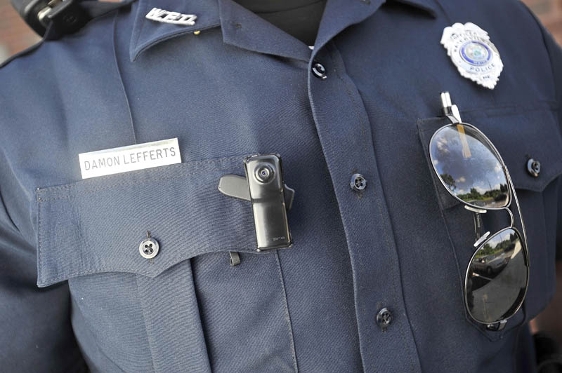 Wilton, Waterville police officers wearing cameras on their uniforms