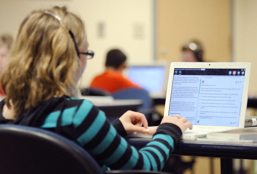 Maine students piloting new tests based on Common Core