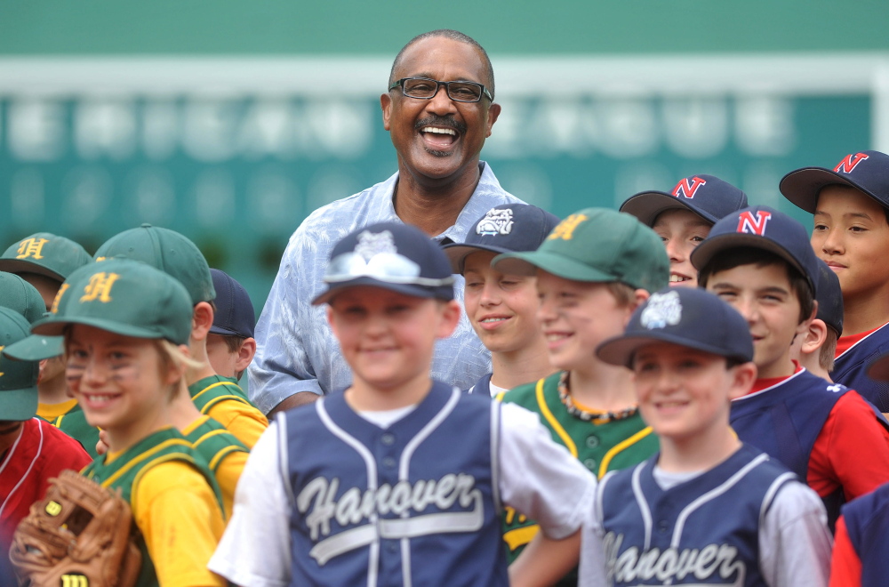 Hall-of-Famer Jim Rice visits Oakland’s Mini Fenway for turf dedication