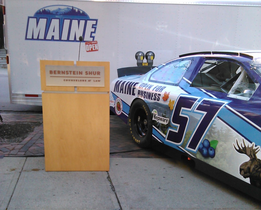 State, businesses co-sponsor car branded to market Maine in NASCAR race