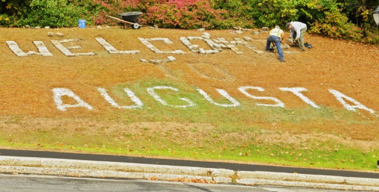 Augusta sets its welcome message in familiar stone