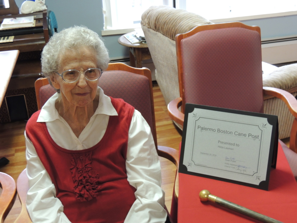 Leeman receives Palermo’s Boston Post Cane