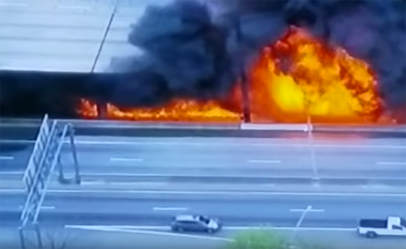 Three people charged in fire that brought down Atlanta interstate bridge