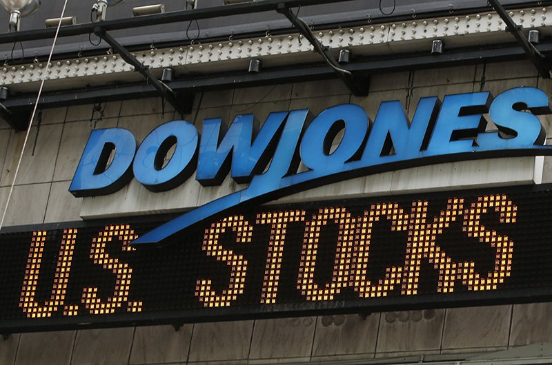Dow industrials average hits 22,000 for first time