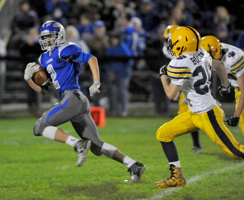 Lawrence football pulls away from rival Mt. Blue