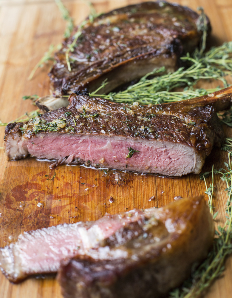 Rejoice in perfectly cooked rib-eye