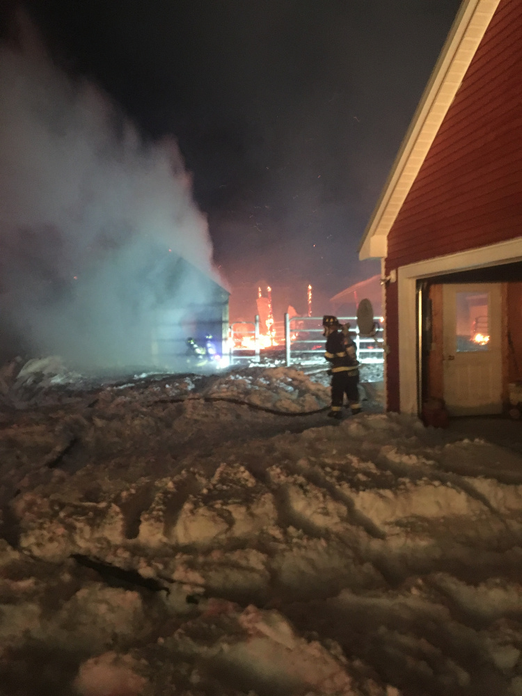 Starks fire destroys town selectman’s barn during blizzard