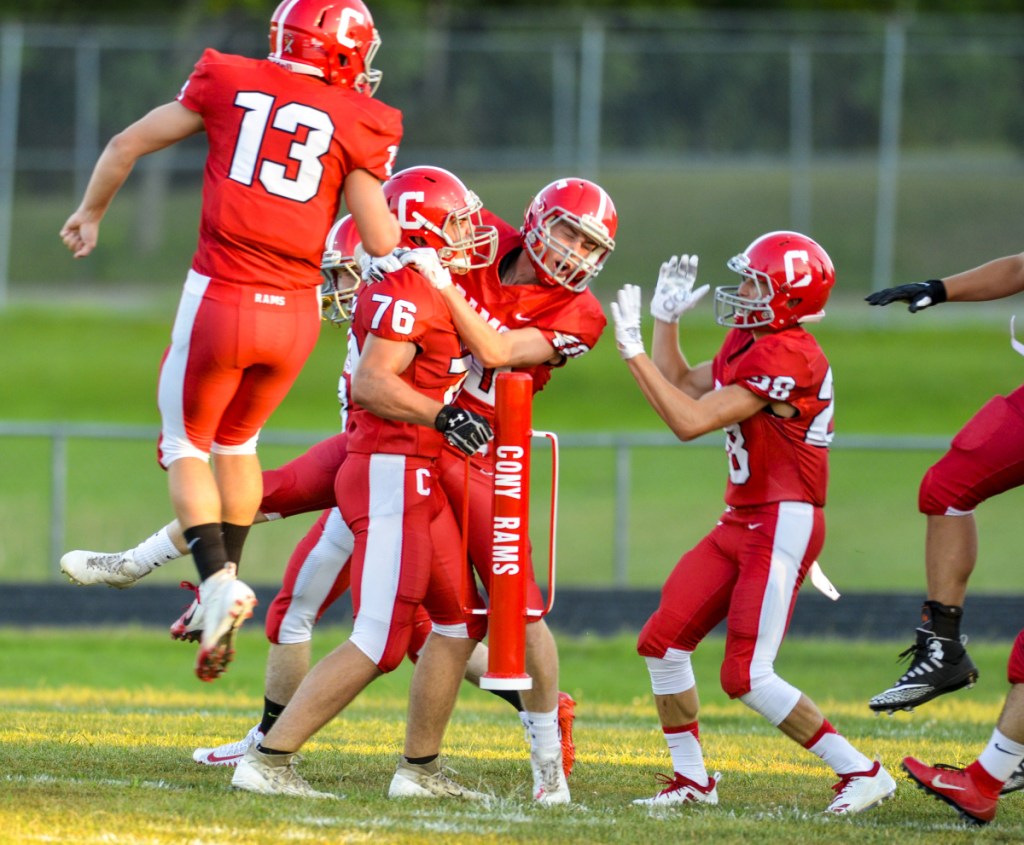 Cony football dominant in season-opening win over Messalonskee