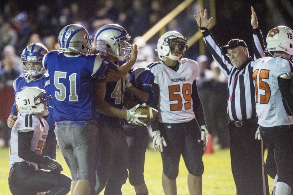 Lawrence football gets big win against rival Skowhegan
