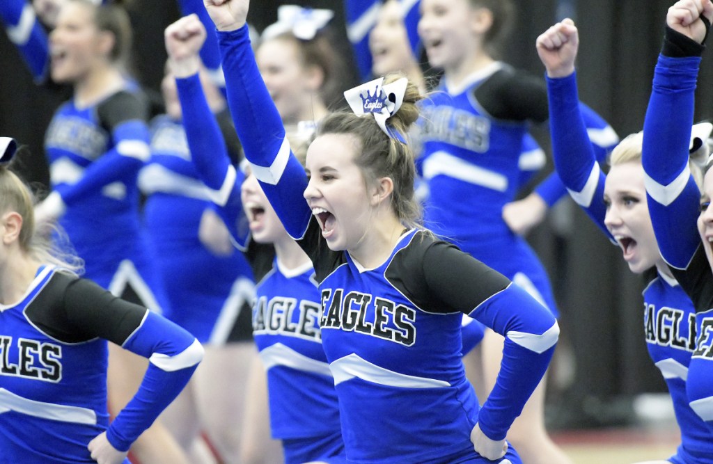 Medomak Valley, Lewiston repeat as KVAC cheering champions