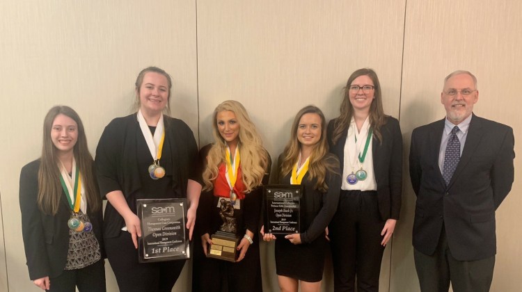 Thomas College students win awards at SAM event