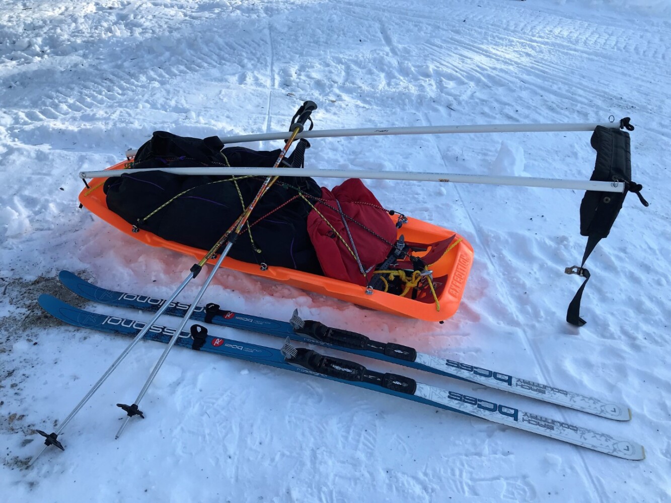 Hiking in Maine: Building a ski pulk for winter backcountry adventure