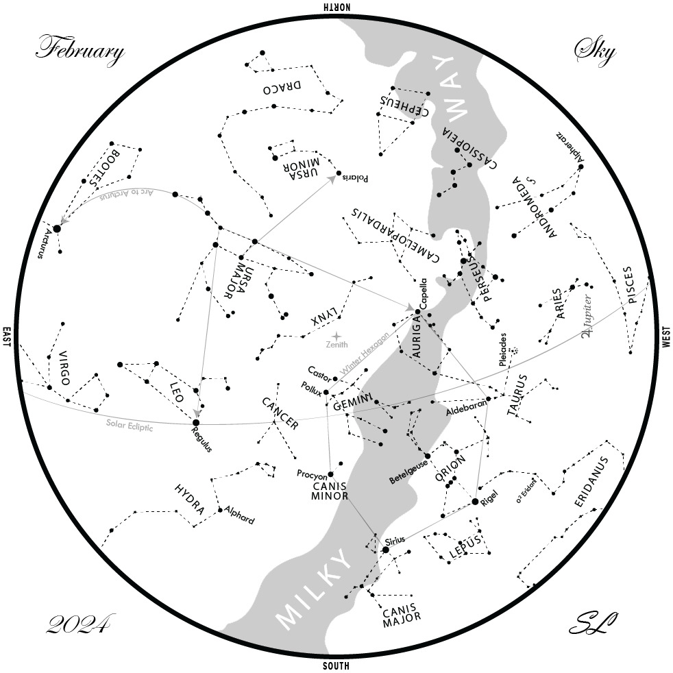 What’s up in February: It’s worth braving the cold to see the sky