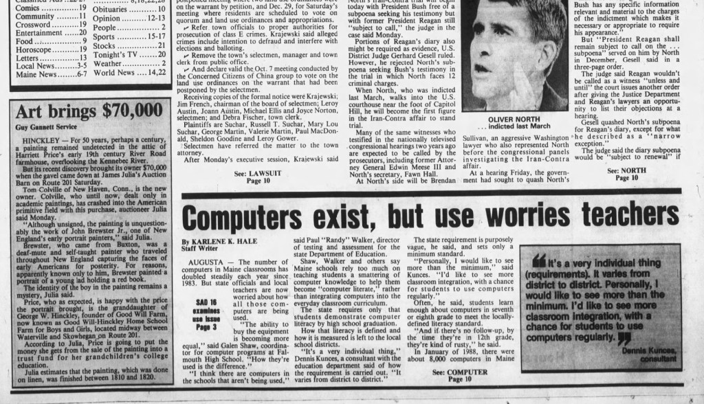 Jan. 31, 1989: ‘Computers in schools are not being used’, says director ...