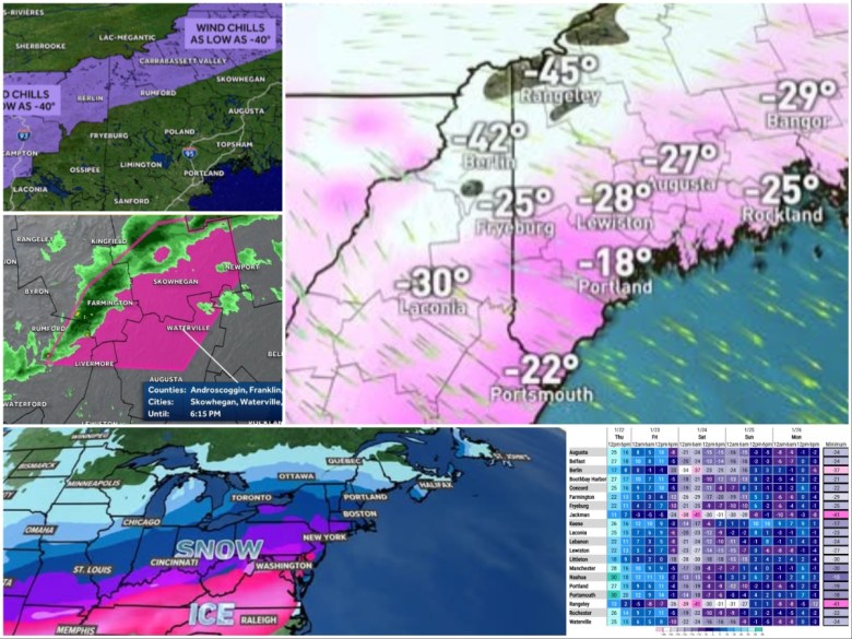 9 Maine weather maps and charts show how cold and snowy it will get ...