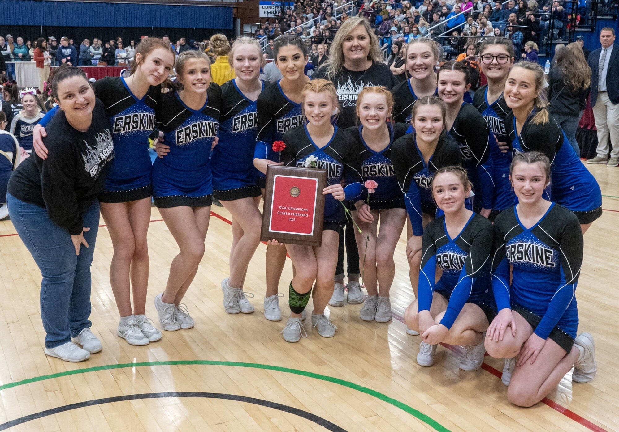 KVAC cheering.0122 - Kennebec Journal and Morning Sentinel